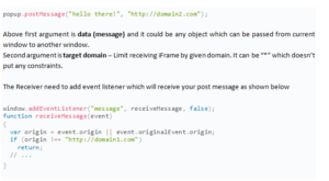 Using iFrame for Cross-domain Communication in Enterprise Networks