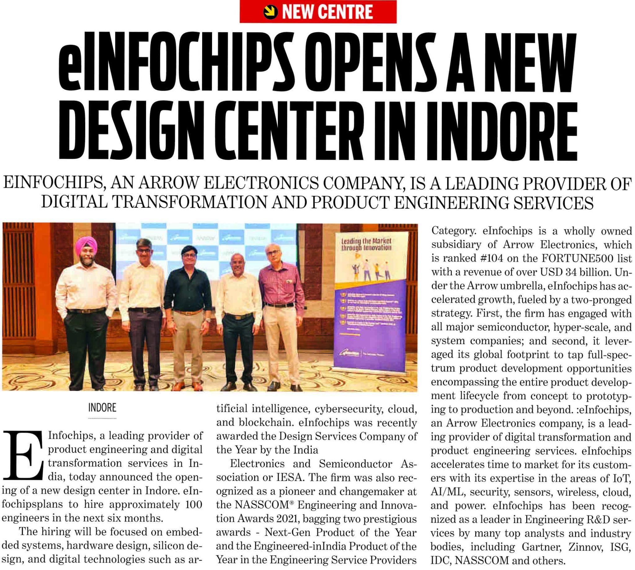 eInfochips opens its new design center in Indore