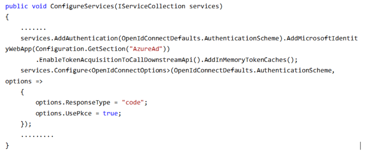 .Net web application authentication with Azure Active Directory, MSAL, and PKCE implementations