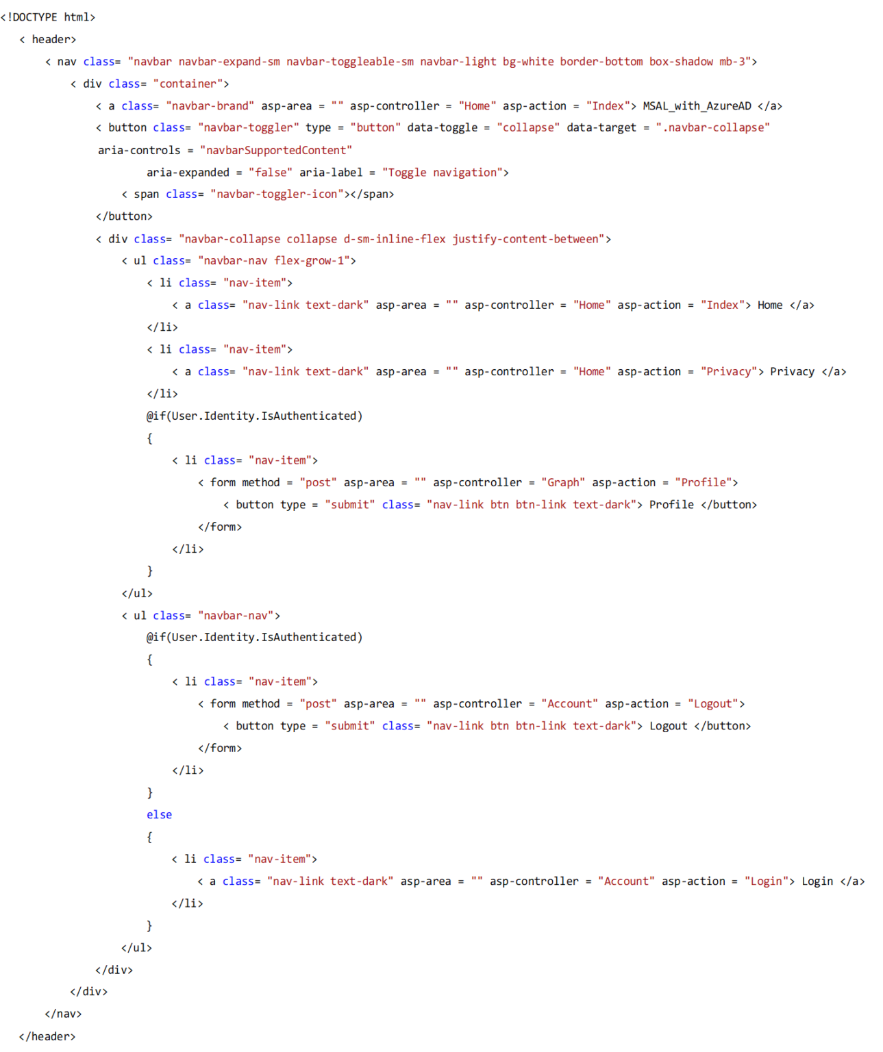 .Net web application authentication with Azure Active Directory, MSAL ...